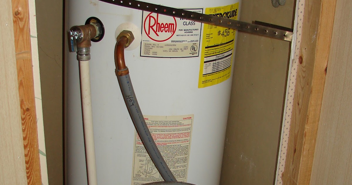 My Commentary and Technical help: Replacing a mobile home water heater ...