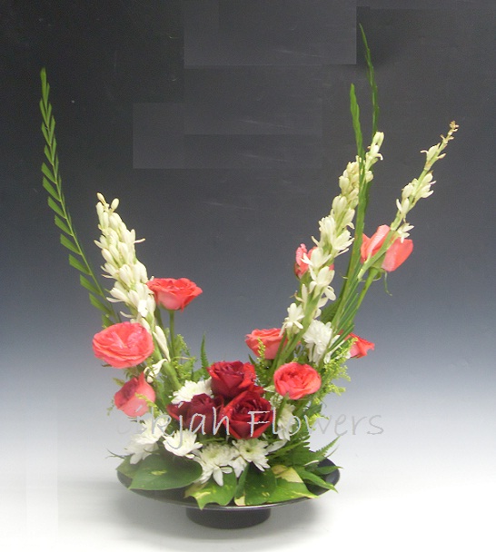 Inverted T Flower Arrangement