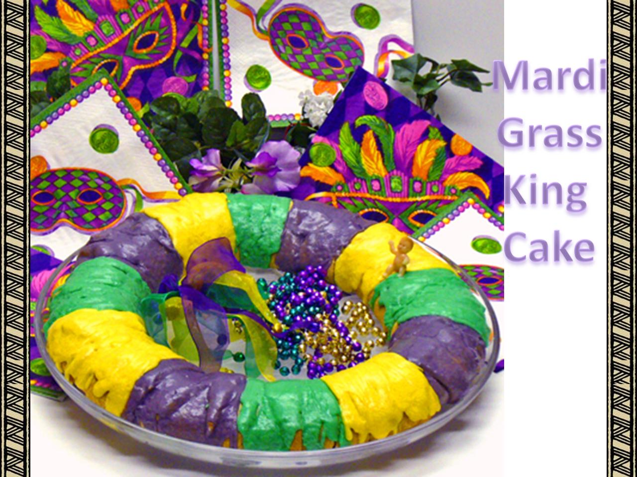 Food Decoration: Mardi Grass King Cake