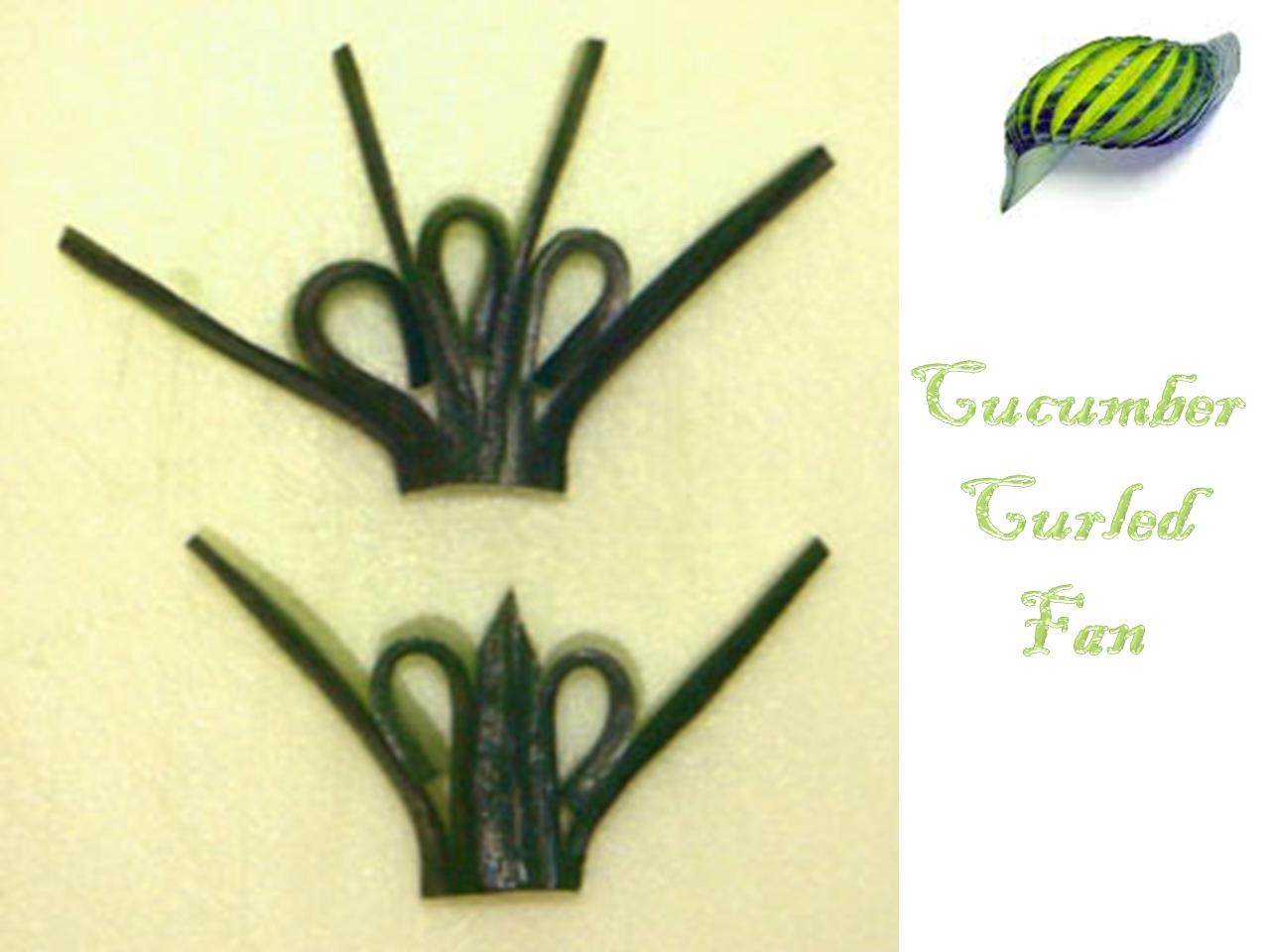 Food Decoration: Cucumber Curled Fan