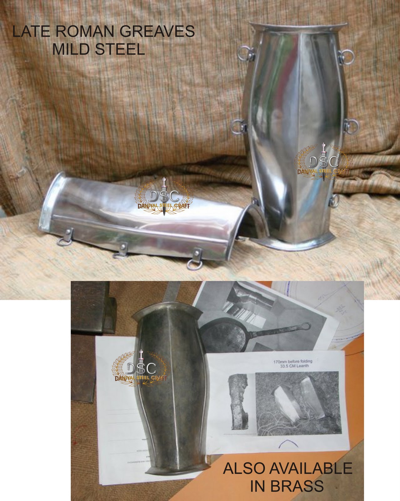 Daniyal Steel Crafts Armours: LATE ROMAN GREAVES