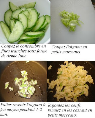 Recettes d'une Chinoise: Concombre sauté aux oeufs 黄瓜炒鸡蛋 huáng guā chǎo ...
