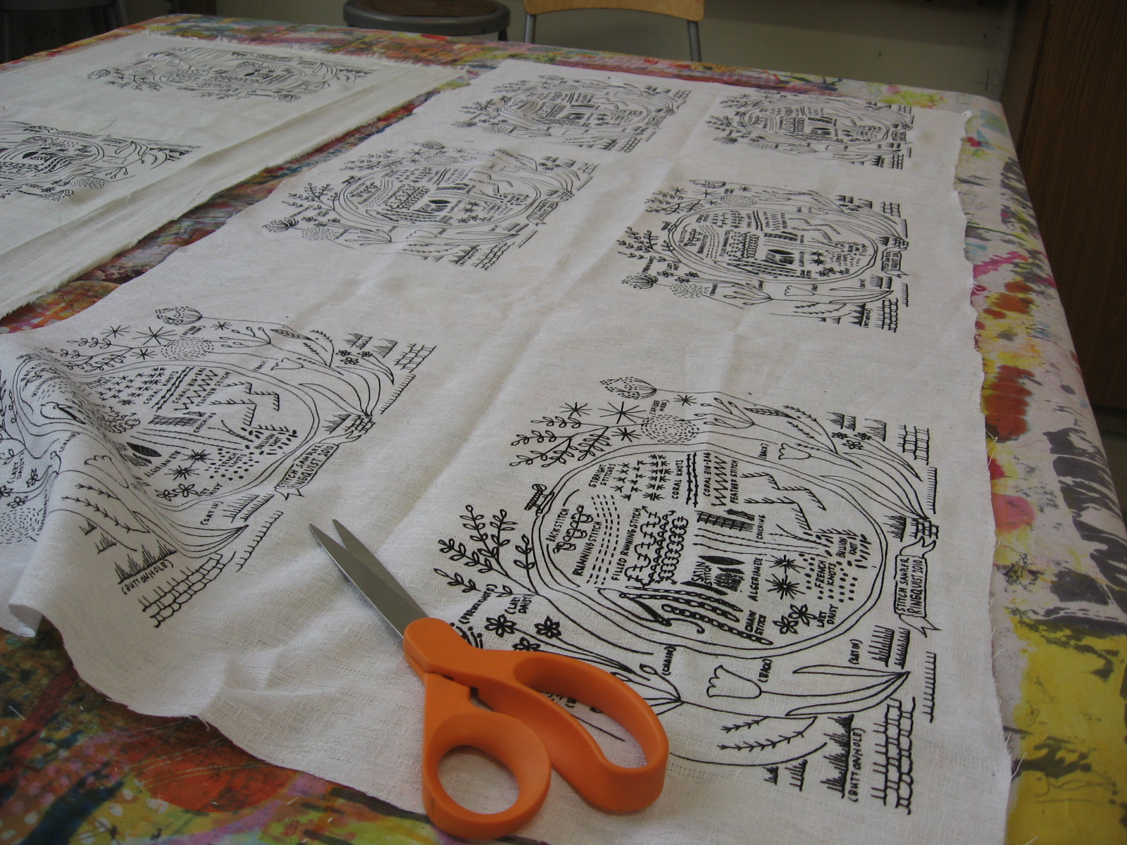 drop cloth: Printing Process