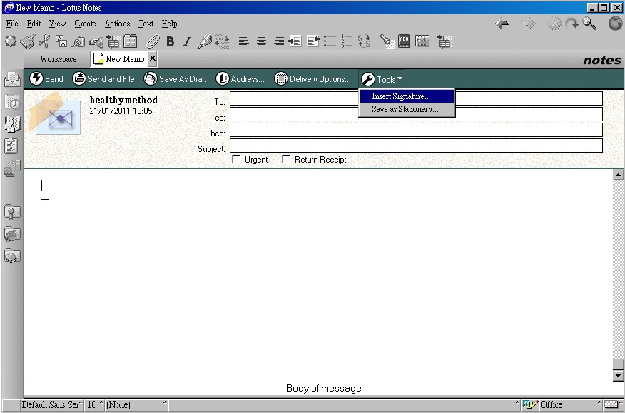 Hot News: 為何我的 Lotus Notes 的簽名檔不見了？