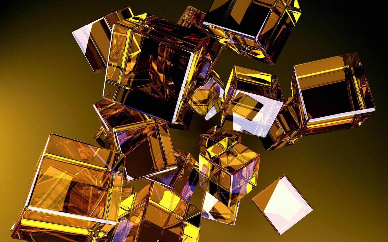 3D Gold Cubes Wallpaper | Stock Photos