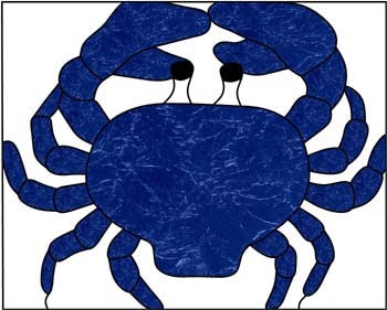 Free Stained Glass Pattern : Blue Crab ~ painting on glass