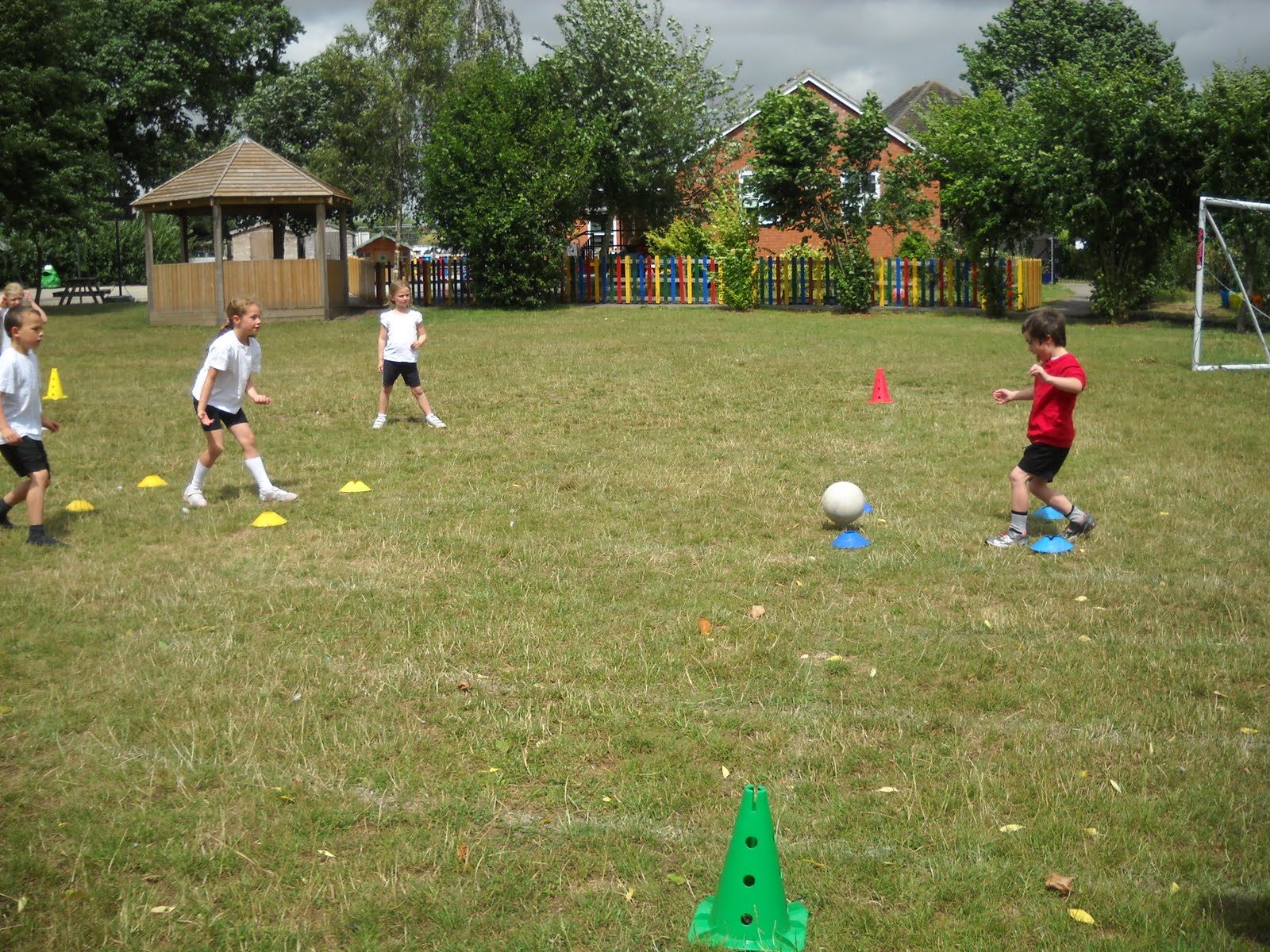 Charsfield Primary School Blog: Class 1 Playing Kick Rounders