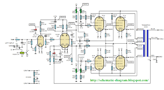90WATT VALVE POWER AMPLIFIER WITH EL34 + ECC83 + ECC82 Circuit ...