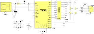 Electronic Circuit: USB to RS232 Converter Configuration