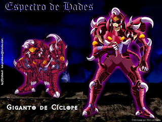 Saint Seiya - Vilões: Niobe de Deep e Giganto de Ciclope.