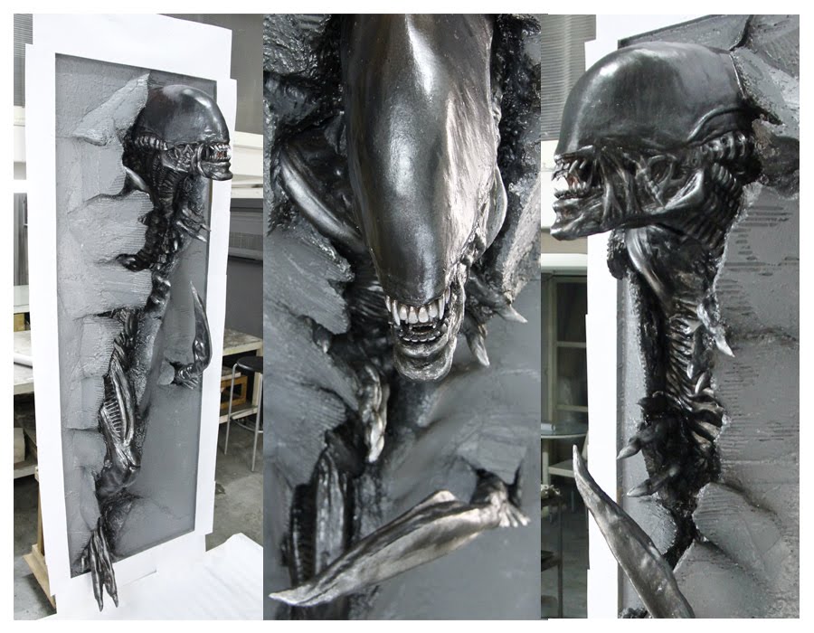 The Midas Touch a.k.a. 3dwizart: Life Size Wall Bursting Alien - by ...