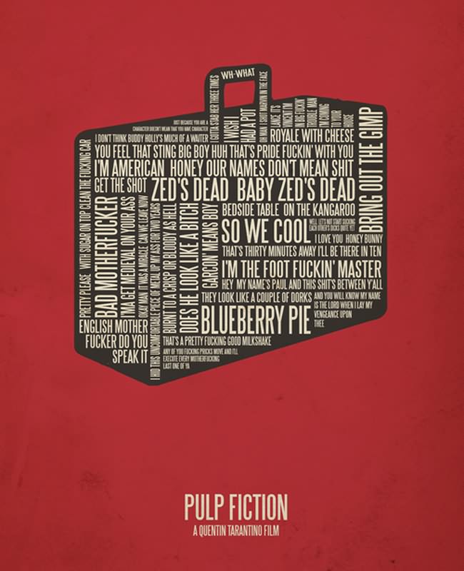 picturespost: Typographic Movie Posters Filled with Famous Quotes