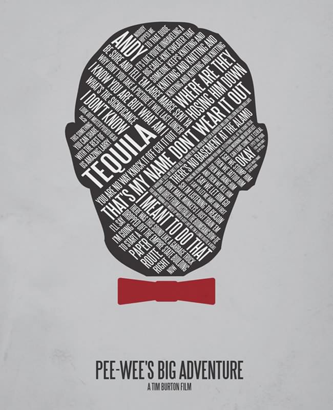 picturespost: Typographic Movie Posters Filled with Famous Quotes