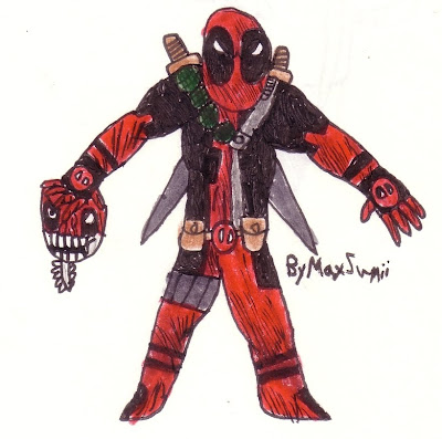 MAXIMUM SUMII: Deadpool, Zombie Head Deadpool and Other Drawings