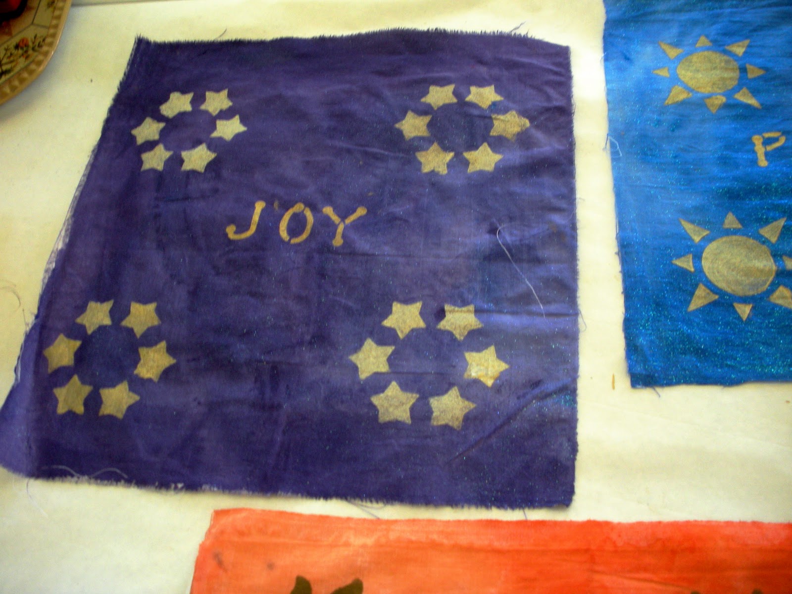 ART FULL MUSINGS: Day of Creating Prayer Flags...in process