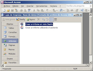 Experiencias: Hacer un Informe en Access con Asistente