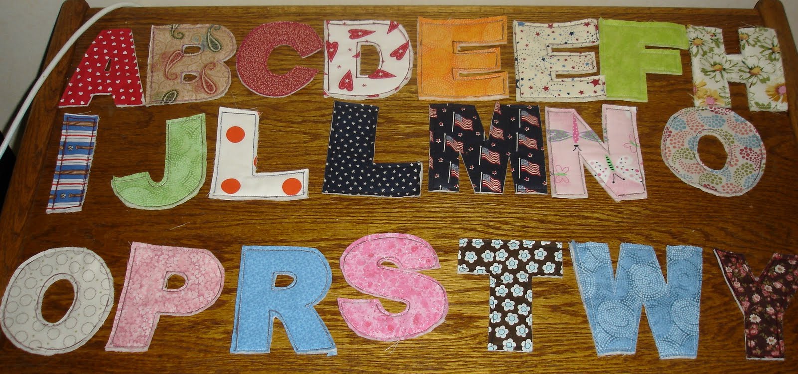 Red Mommy Crafts: Fabric Letters