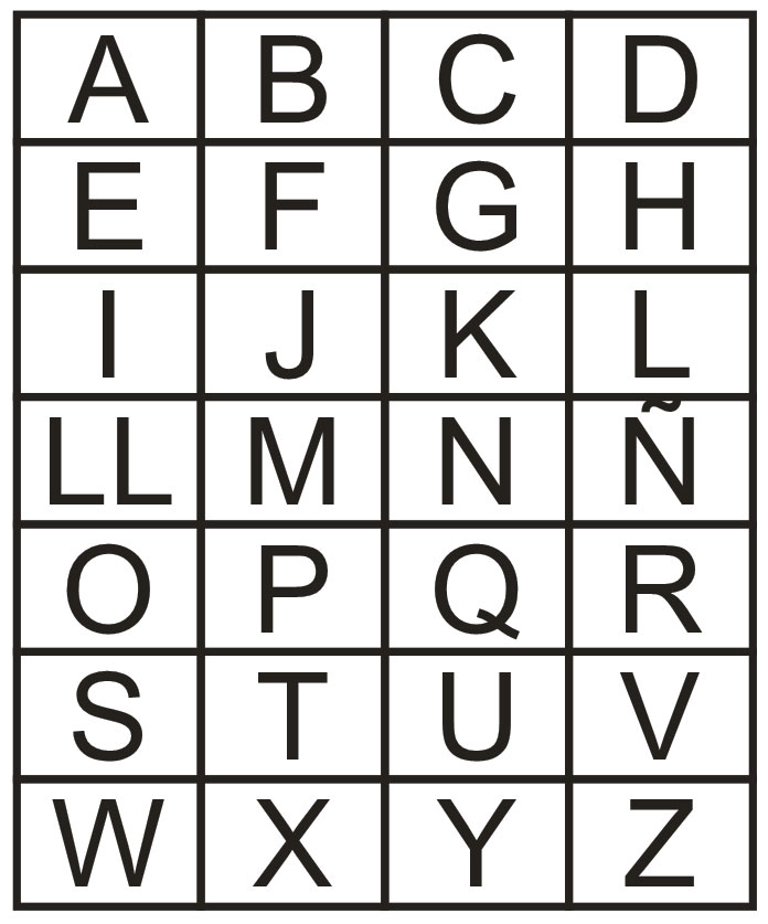 Loteria de letras para imprimir - Imagui