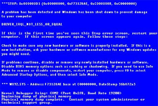 Daftar Kode Blue Screen Windows XP dan Solusinya | tom tim tam