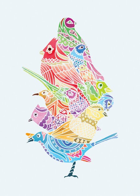 beccalovesart: Bird Stack
