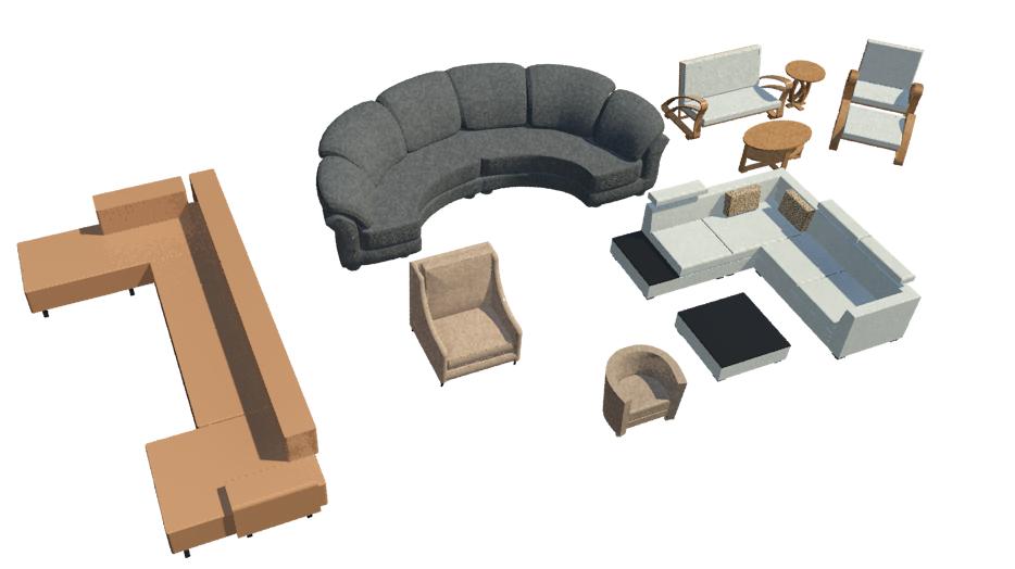 Revit Families for Architecture: Sofas
