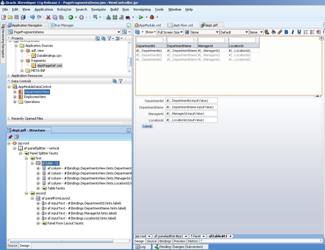 Zeeshan Baig's Blog: Creating Pages with Regions in Oracle ADF