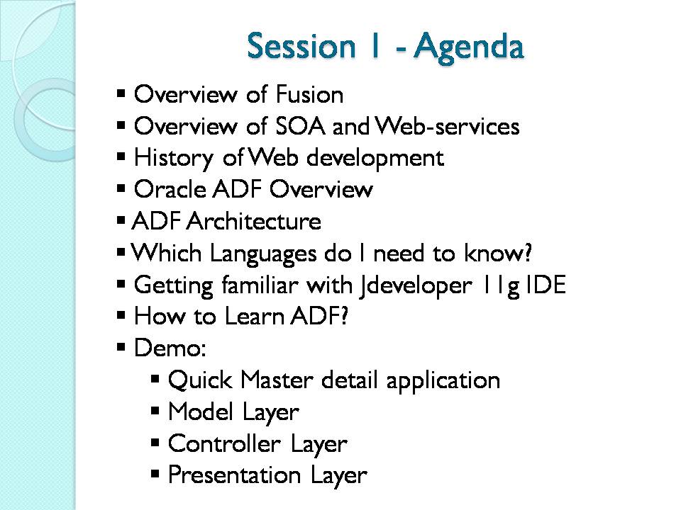 Zeeshan Baig's Blog: My ADF Presentations