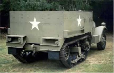 World War II Military force: M2 Half Track.