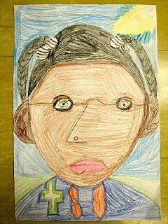 Organized Chaos: 3rd Grade Self Portraits