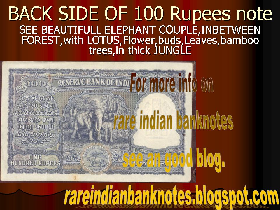 Indian Banknotes Philately Coins Stamps: 100 Rupees error Elephants ...