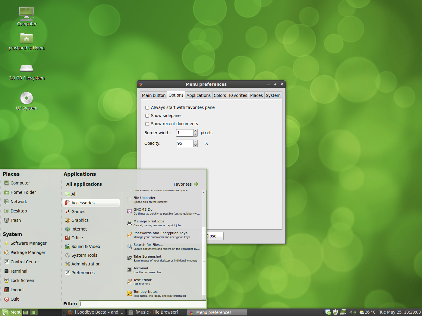 Das U-Blog by Prashanth: Review: Linux Mint 9 GNOME