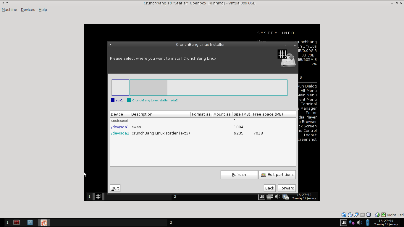 Das U-Blog by Prashanth: Review: CrunchBang ("#!") Linux 10 "Statler ...