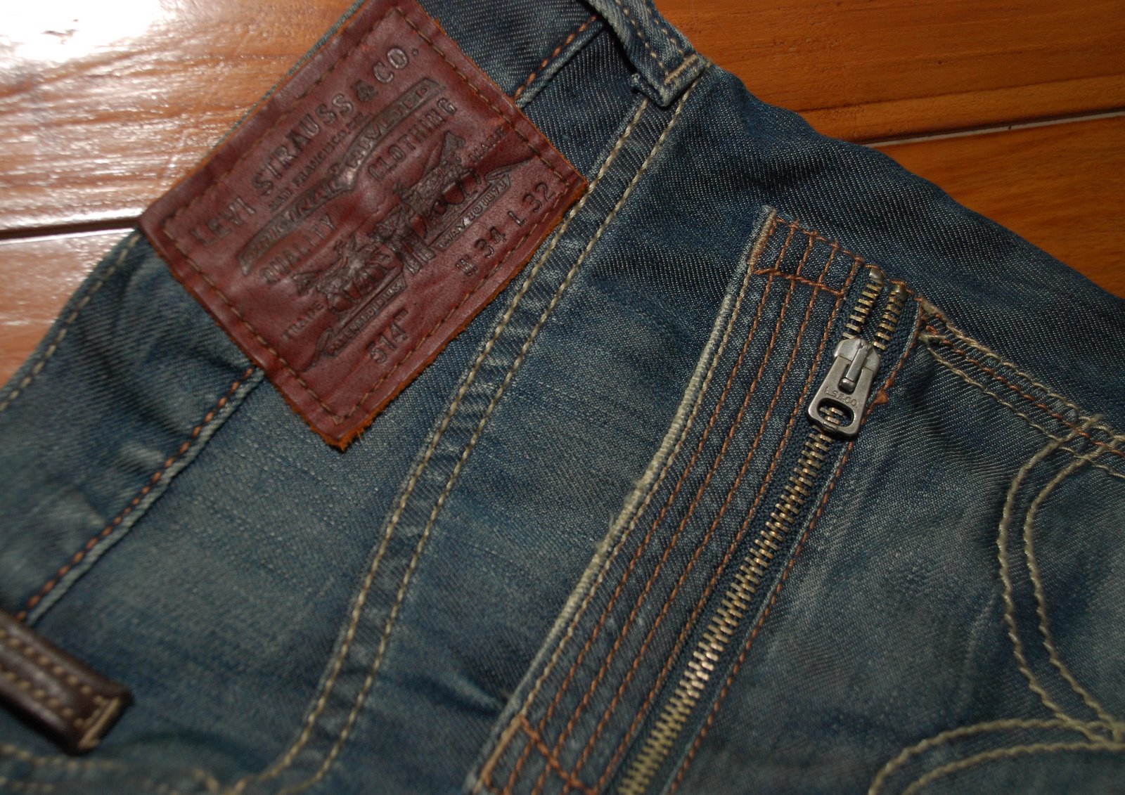 Jeans Original: Original Levi's 514 Zip Pocket 3 stiches