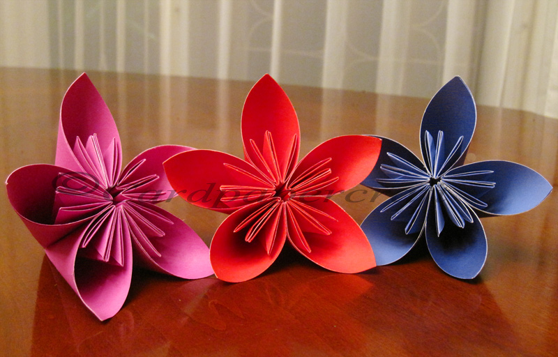 Card & Paper Craft: How to fold paper flowers