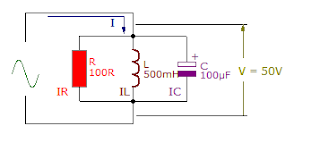 RLC parallel circuit formula and Phasor diagram - EngineerMaths Power ...