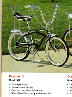 jot bicycles: 1966 Huffy Dragster III 3 speed Ad Picture