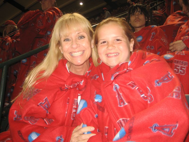 Julie Hibbard: Snuggie Night at Angel Stadium