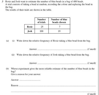 GCSE and A-Level Maths: Statistics: Probability 1