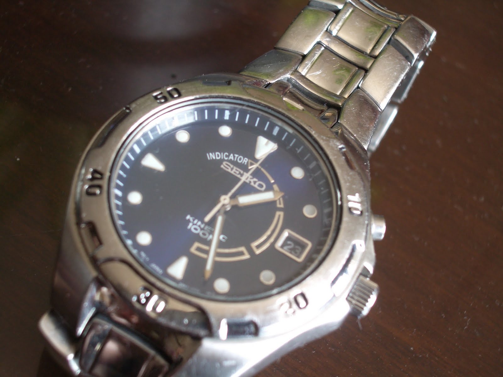 jam & watch: Seiko Kinetic 100m - blue dial (sold)