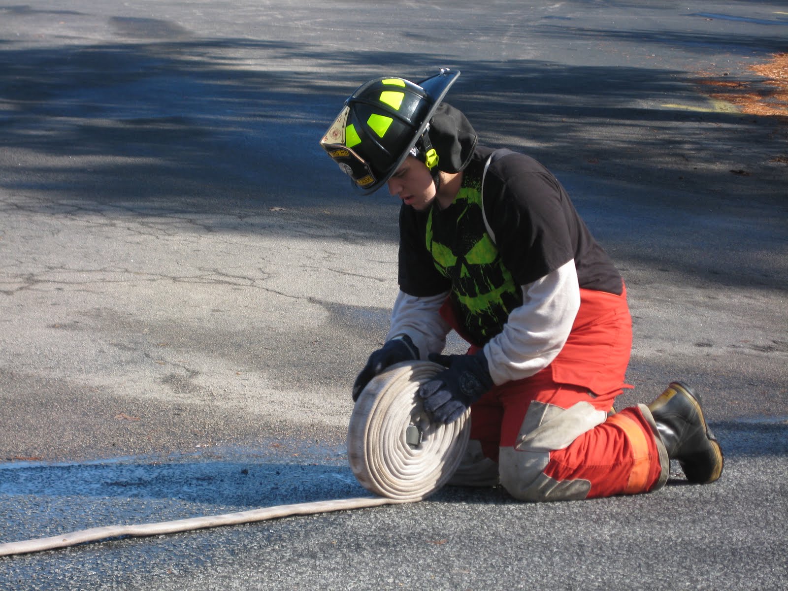 Concord High School Fire Academy: Packing and Deploying Hose Lines