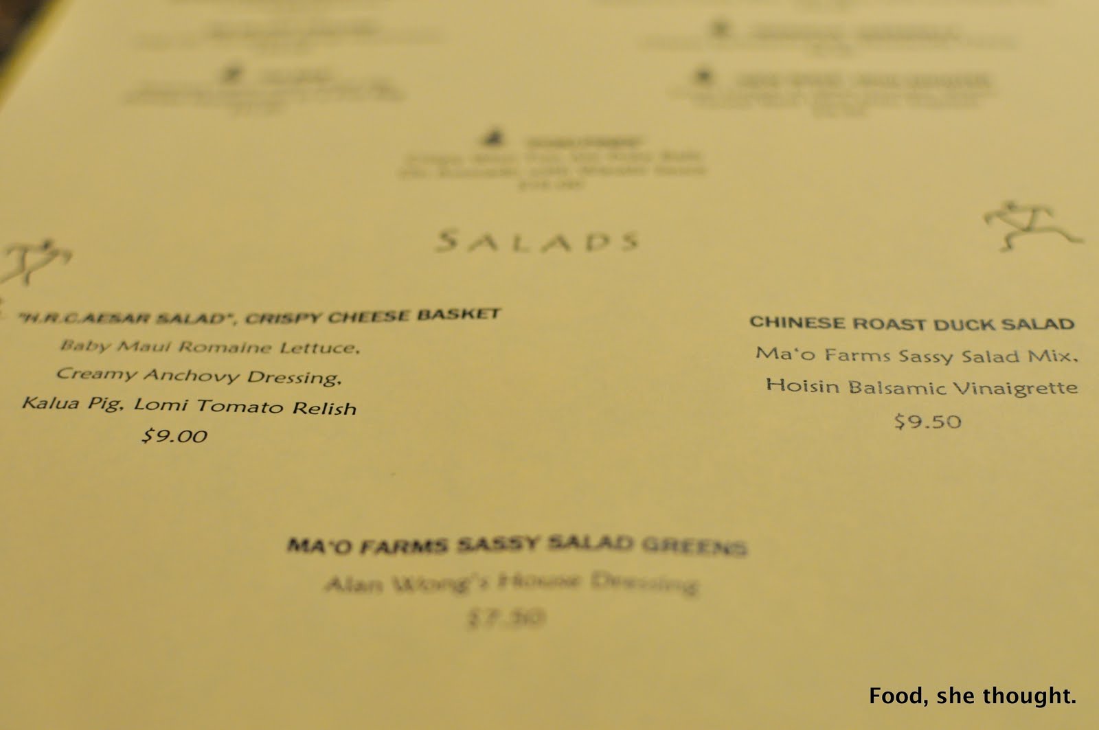 Food, she thought.: Alan Wong's Honolulu