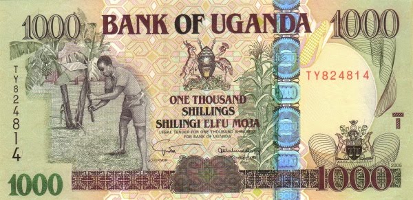 My Banknotes: Uganda 1000 Dollars 2008