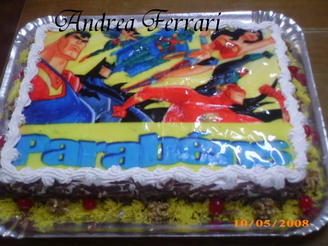 Andrea Ferrari-Bolos Decorados: Bolo Liga da Justiça