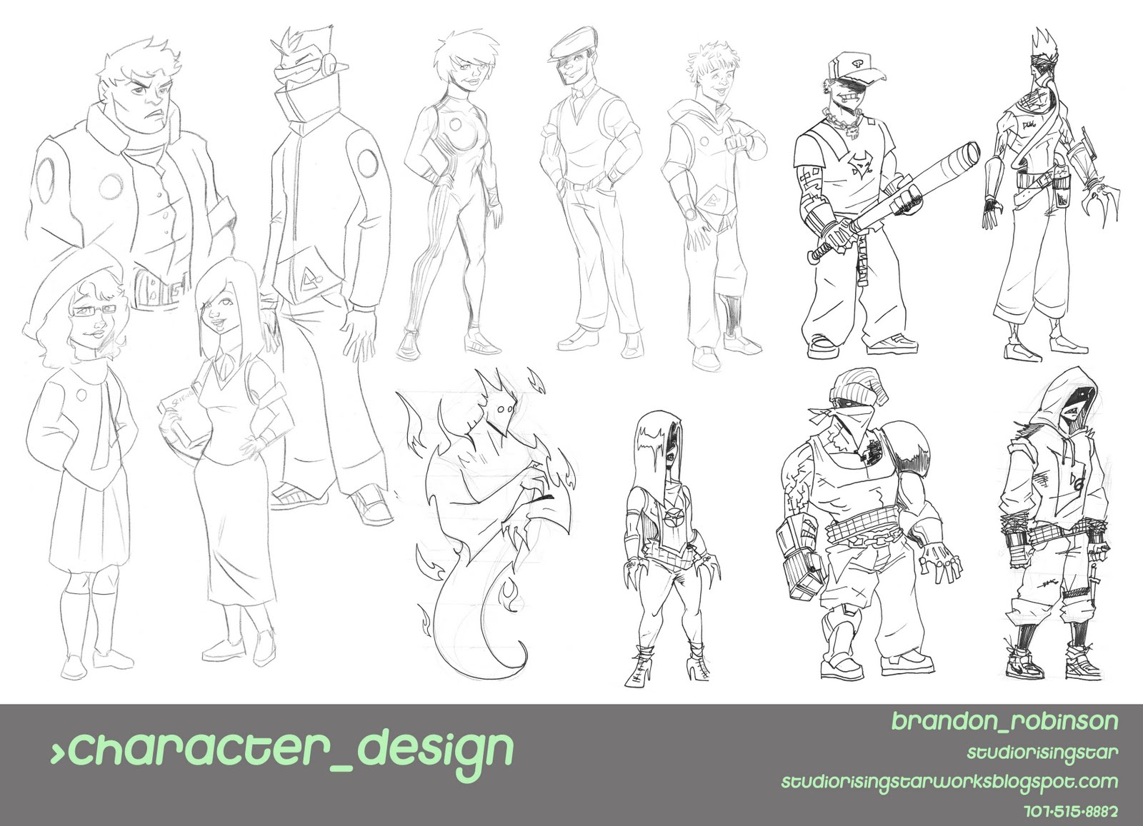 StudioRisingStar Portfolio @ Blogspot: Animation Character Designs 2