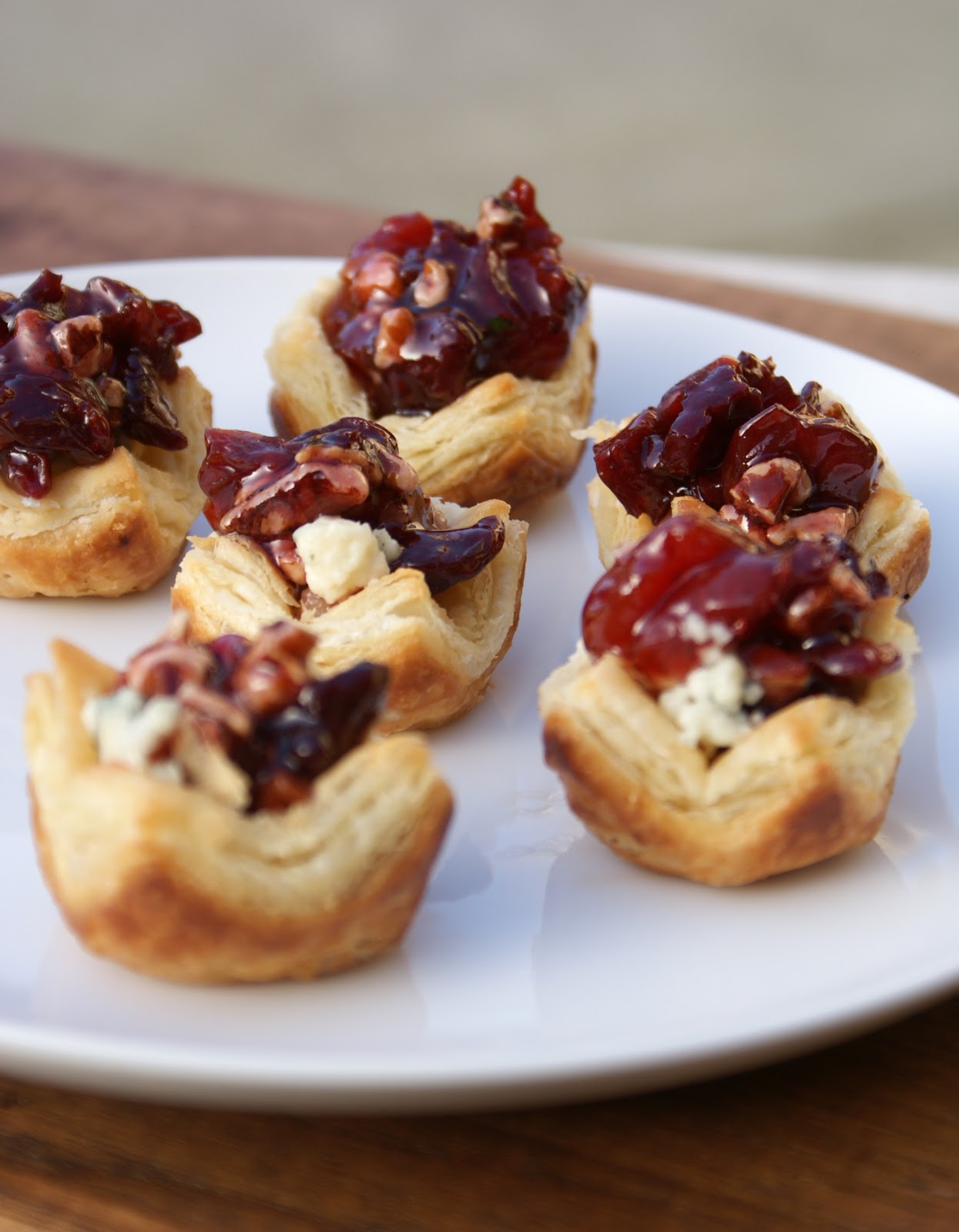 Authentic Suburban Gourmet: Gorgonzola and Cherry Pastry Puffs