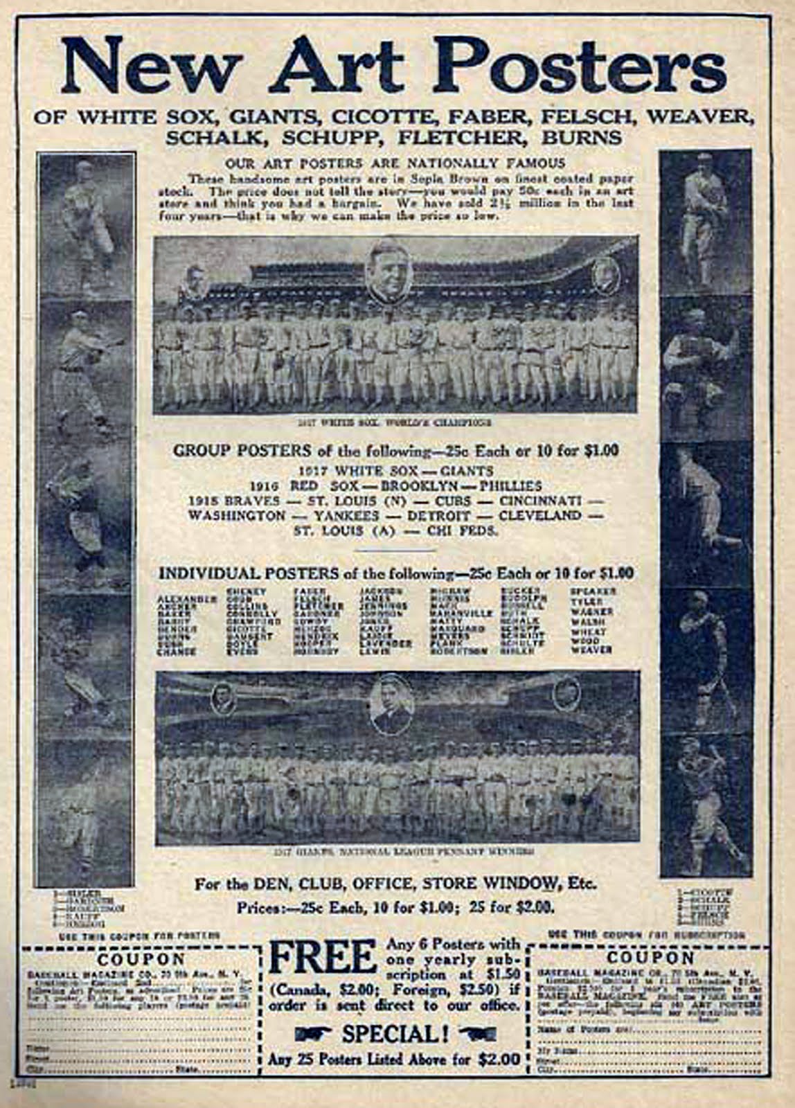 Bob Lemke's Blog: Investigating Baseball Magazine team posters