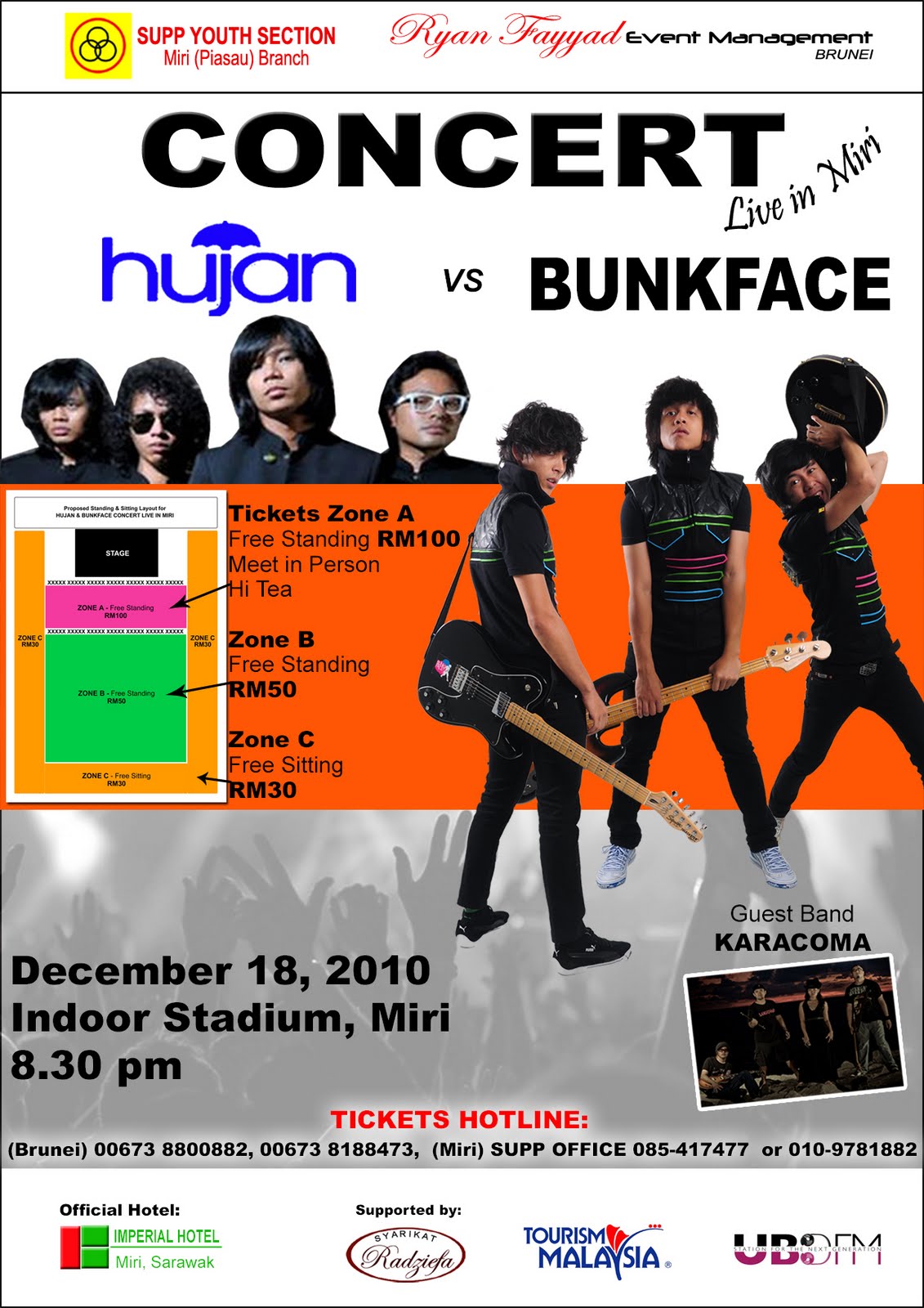 Hujan VS Bunkface Live in Miri