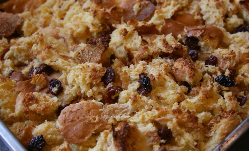 Creating Home: Warm Bread Pudding w/Bourbon Sauce