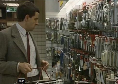 Food, Fabric & Fun: mr bean goes shopping