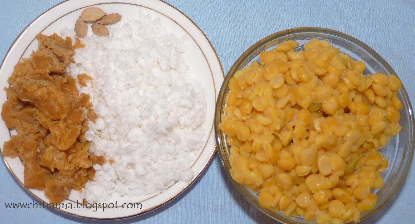 Chitranna: Kadle Maddi(Split gram lentil sweet)